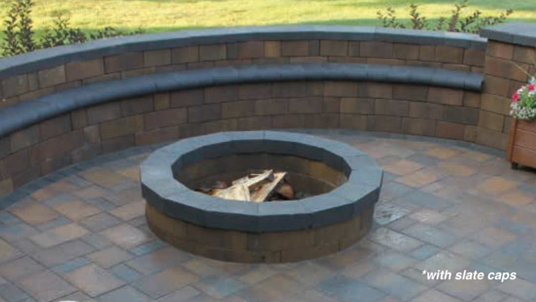 Retaining Wall Around Fire Pit Round Fire Pit Kit | Weston Stone Wedge